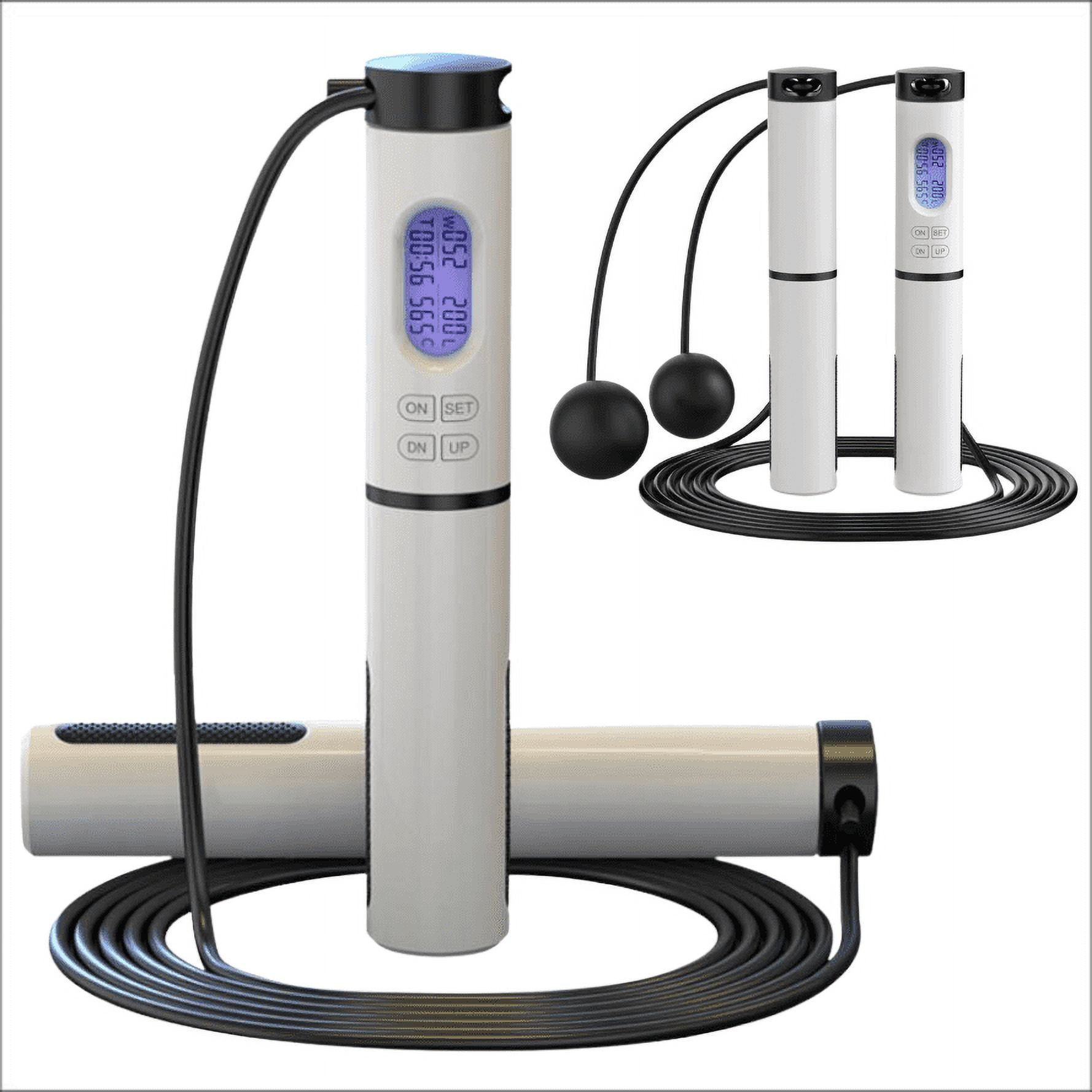 Digital Black Jump Rope Ball Bearing Jump Rope Adjustable Counter ...