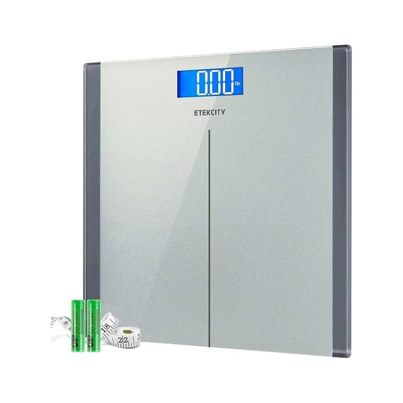 Digital Body Weight Bathroom Scale, Large Blue LCD Backlight Display ...