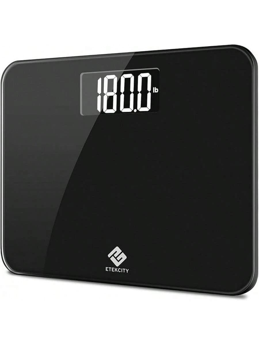 Digital Body Weight Bathroom Scale, Large Blue LCD Backlight Display ...