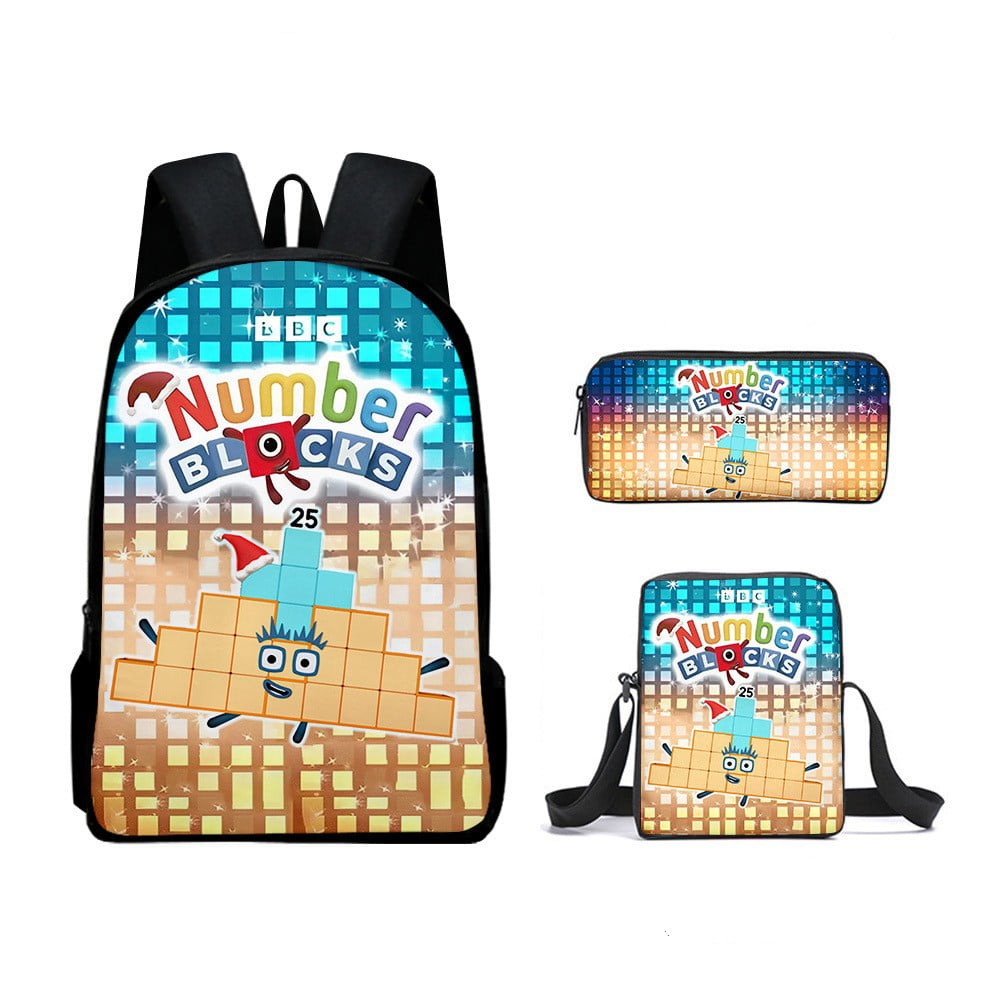 Digital Building Blocks Backpack Numberblocks Student Backpack Cartoon ...
