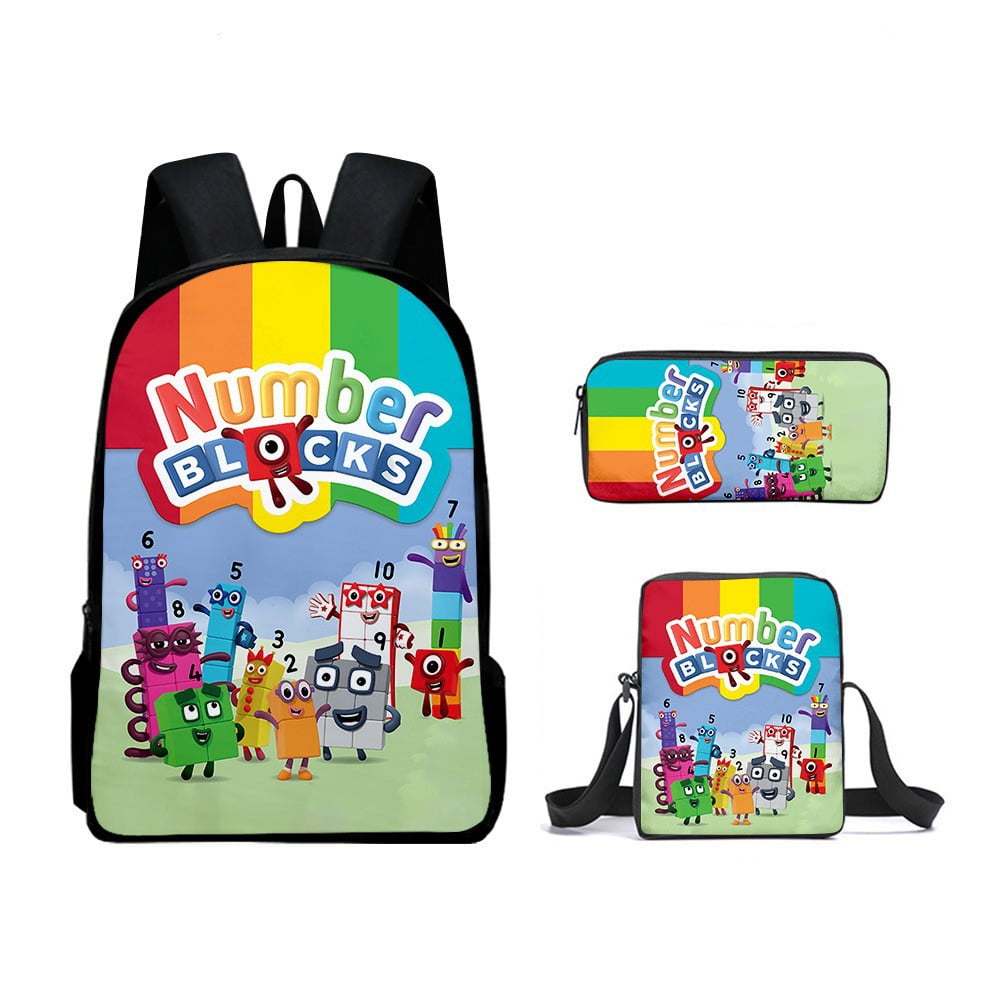 Digital Building Blocks Backpack Numberblocks Student Backpack Cartoon ...