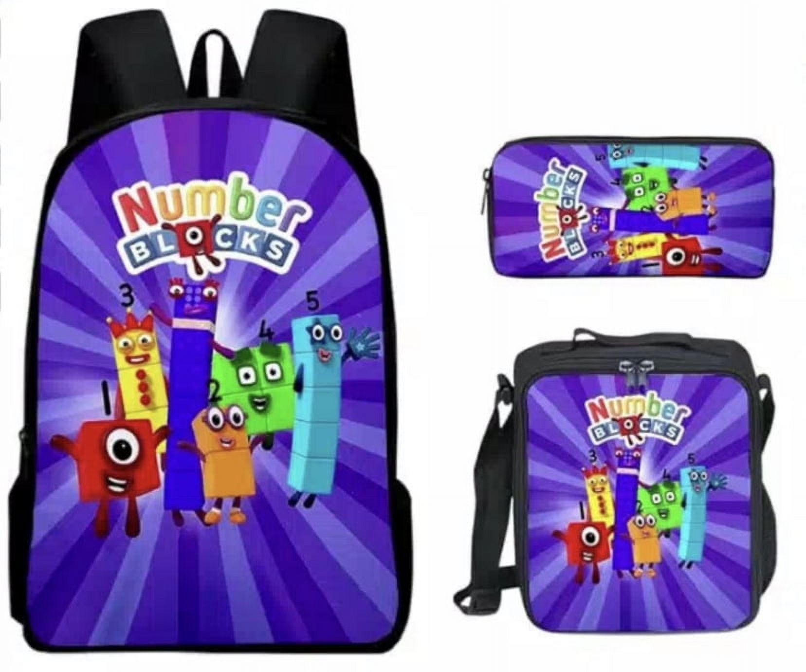 Digital Building Blocks Backpack Numberblocks Student Backpack Cartoon ...