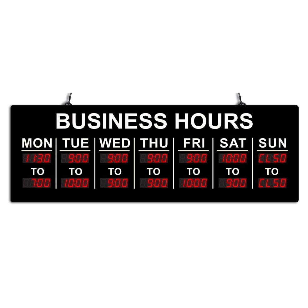 Digital Business Hours Sign - Walmart.com