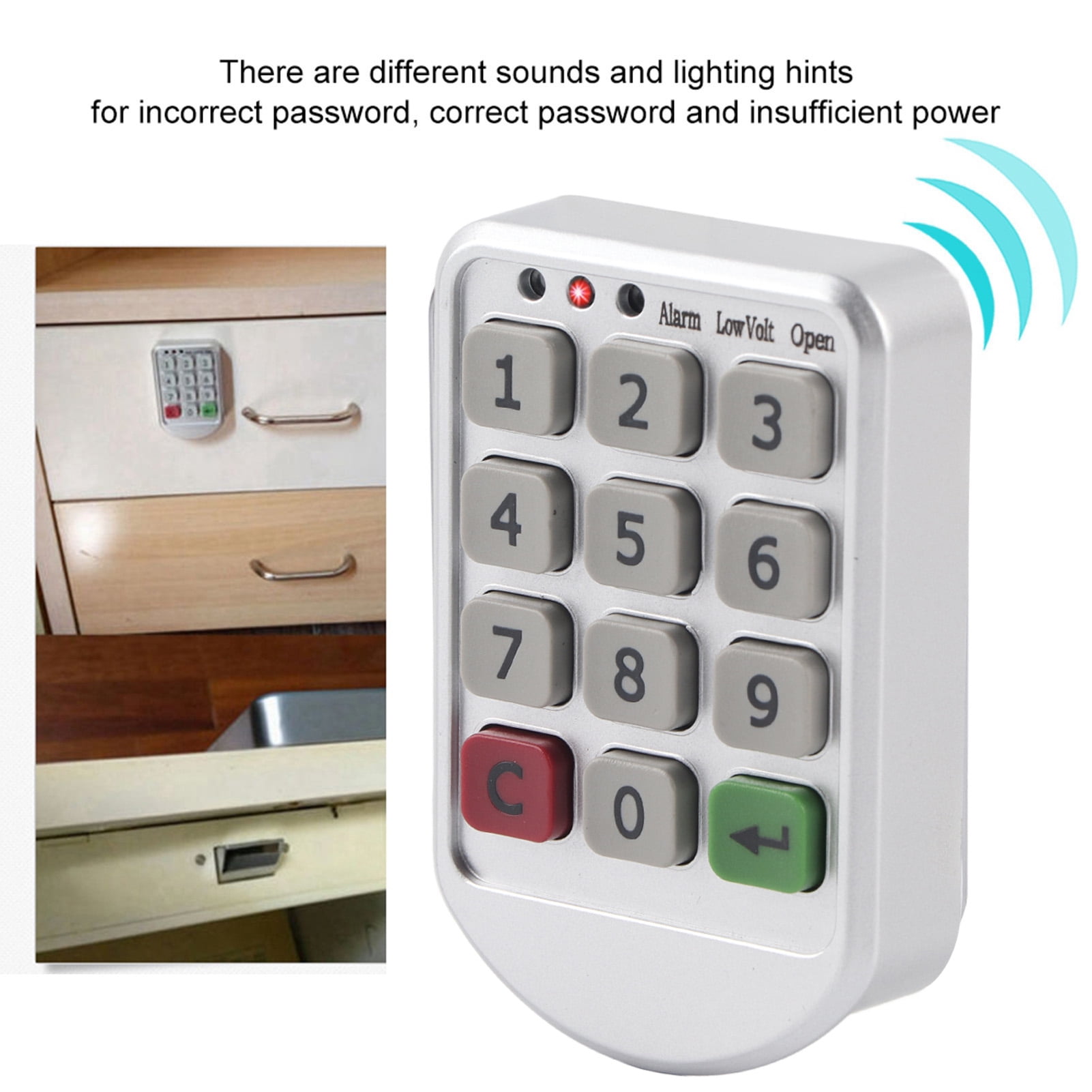 Digital Cabinet Lock, Electronic Environmental Protection Simple ...