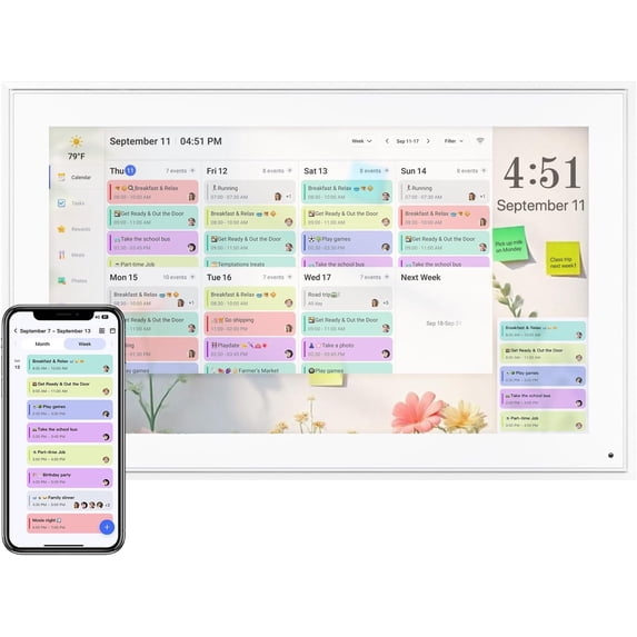 Digital Calendar 15.6 Inch, Calendar Chore Family Schedules, Weekly and ...