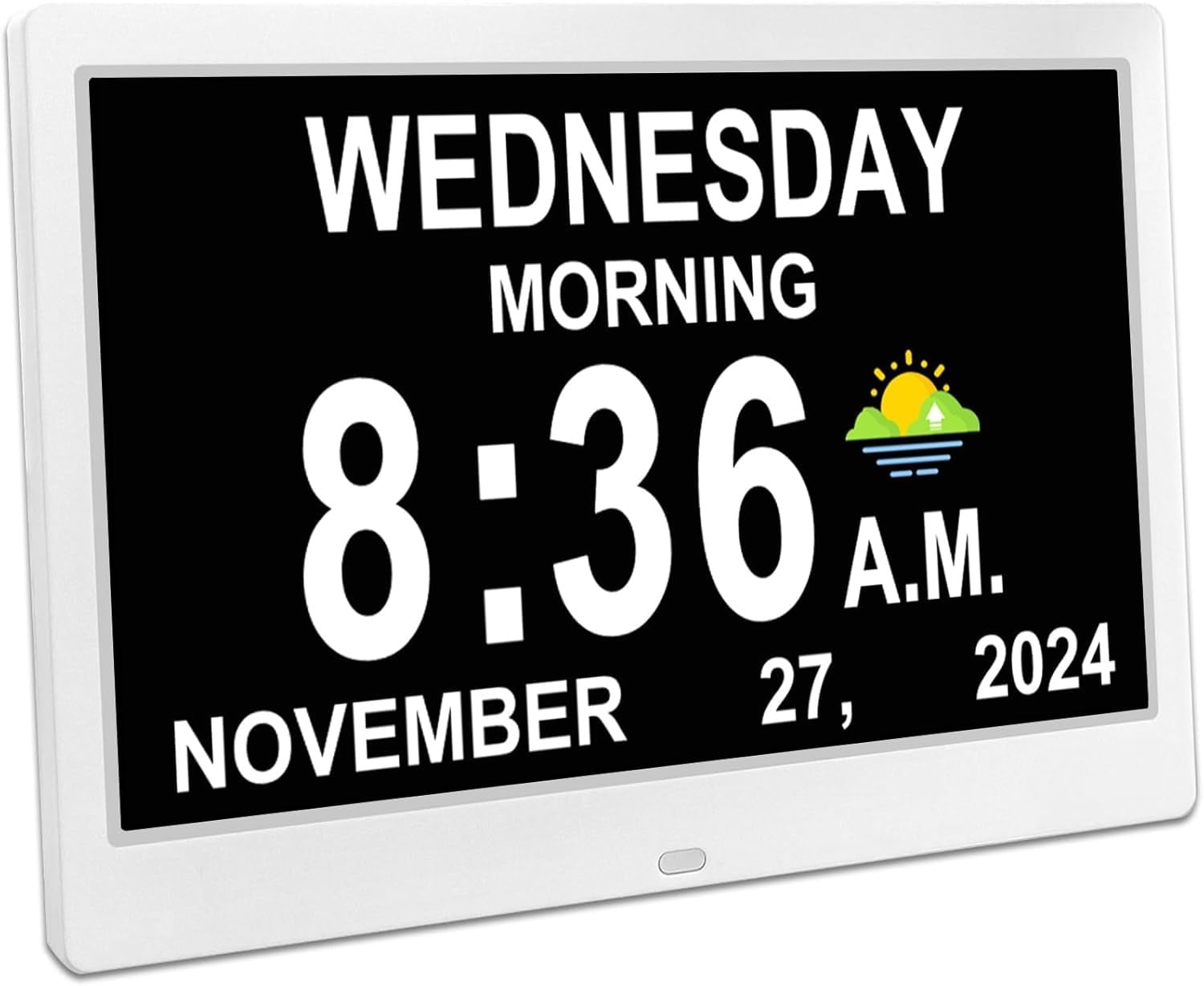 Digital Calendar Alarm Clock - Dementia Clocks for Seniors, Non ...