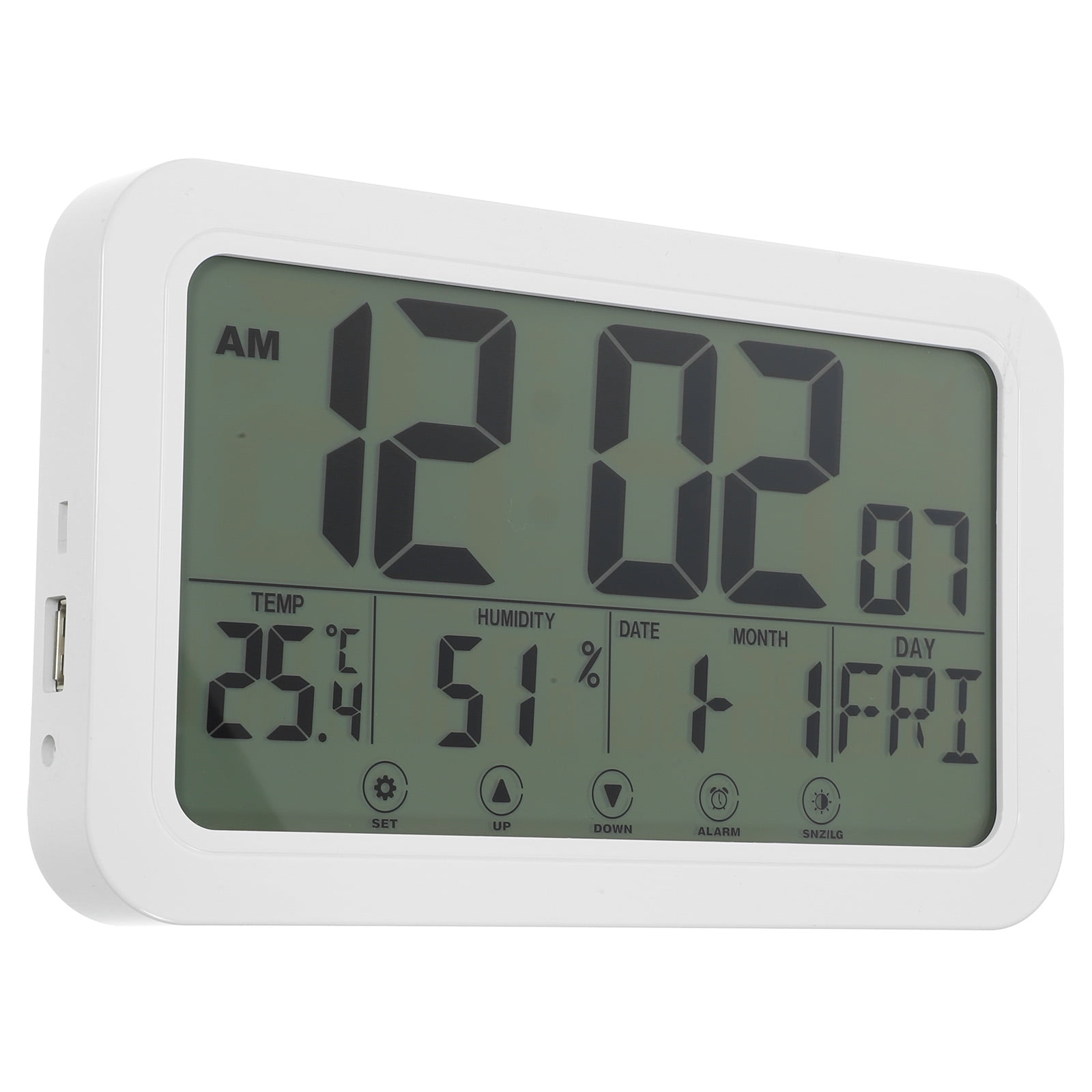 Digital Calendar Alarm Clock Screen Display Wall Mounted Temperature ...