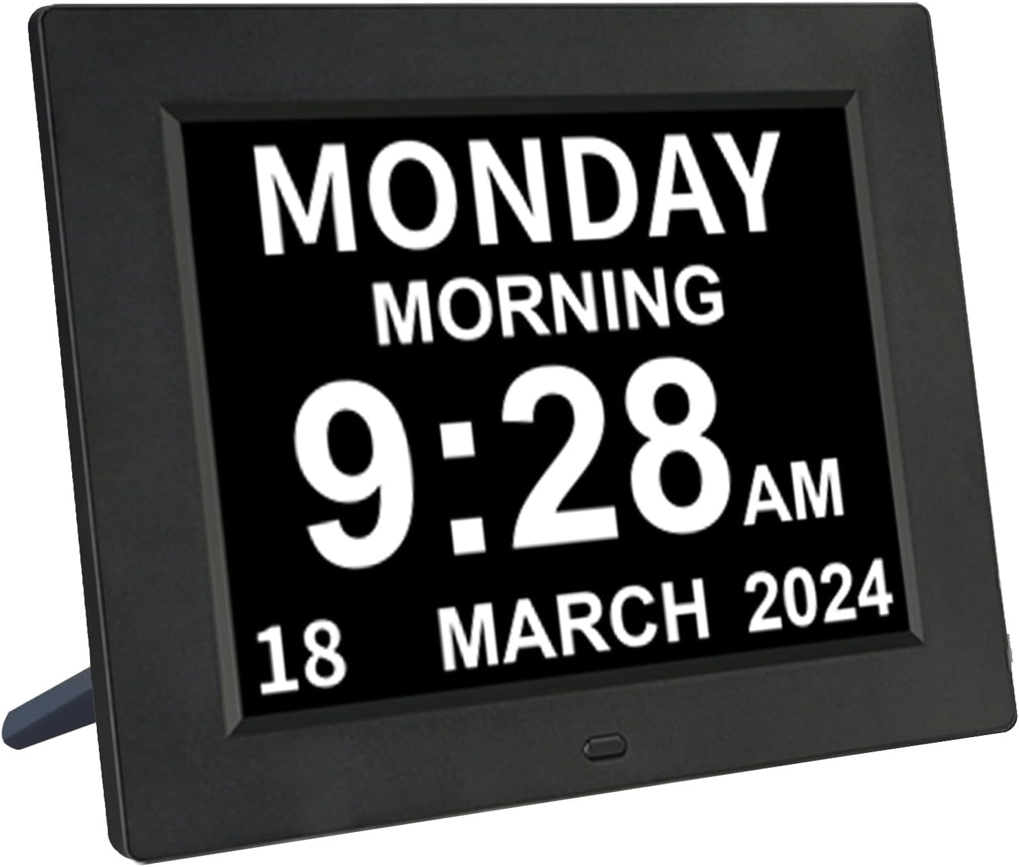 Digital Calendar Alarm Day Clock , 7" Large Screen Display, 4 alarm ...