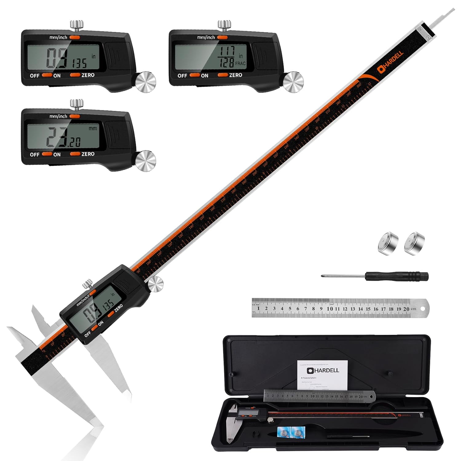 Digital Caliper 0-12 Inch/300mm with Large LCD Screen,Electronic ...