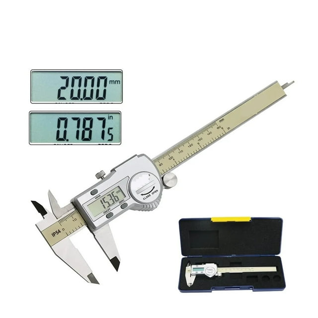 Digital Caliper 0-150 Mm/6" Stainless Steel Digital Caliper Vernier ...