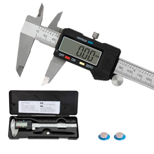 Digital Caliper 0-6" Measuring Tool with Metal Ruler, Micrometer ...