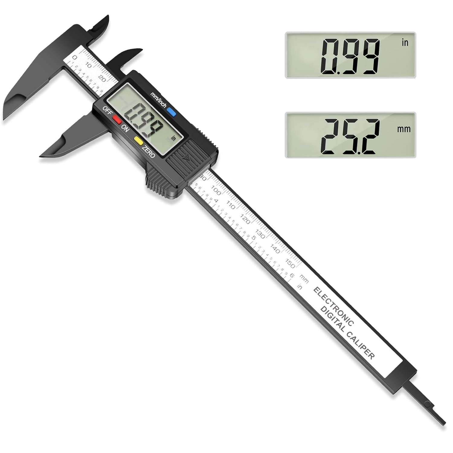 Digital Caliper 0-6 Inch Measuring Tool – Electronic Micrometer with ...