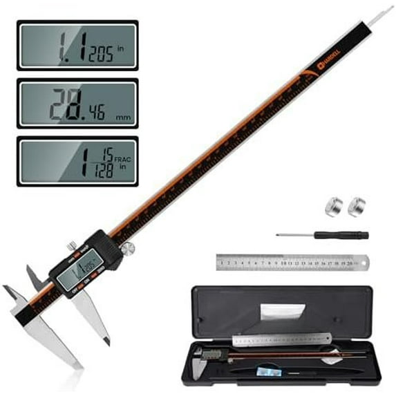 Digital Caliper 12 Inch, Stainless Caliper Measuring Tool with Large ...