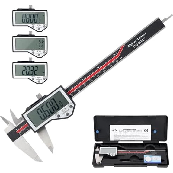 Digital Caliper, 6" Caliper Measuring Tool Accuracy Vernier Caliper ...