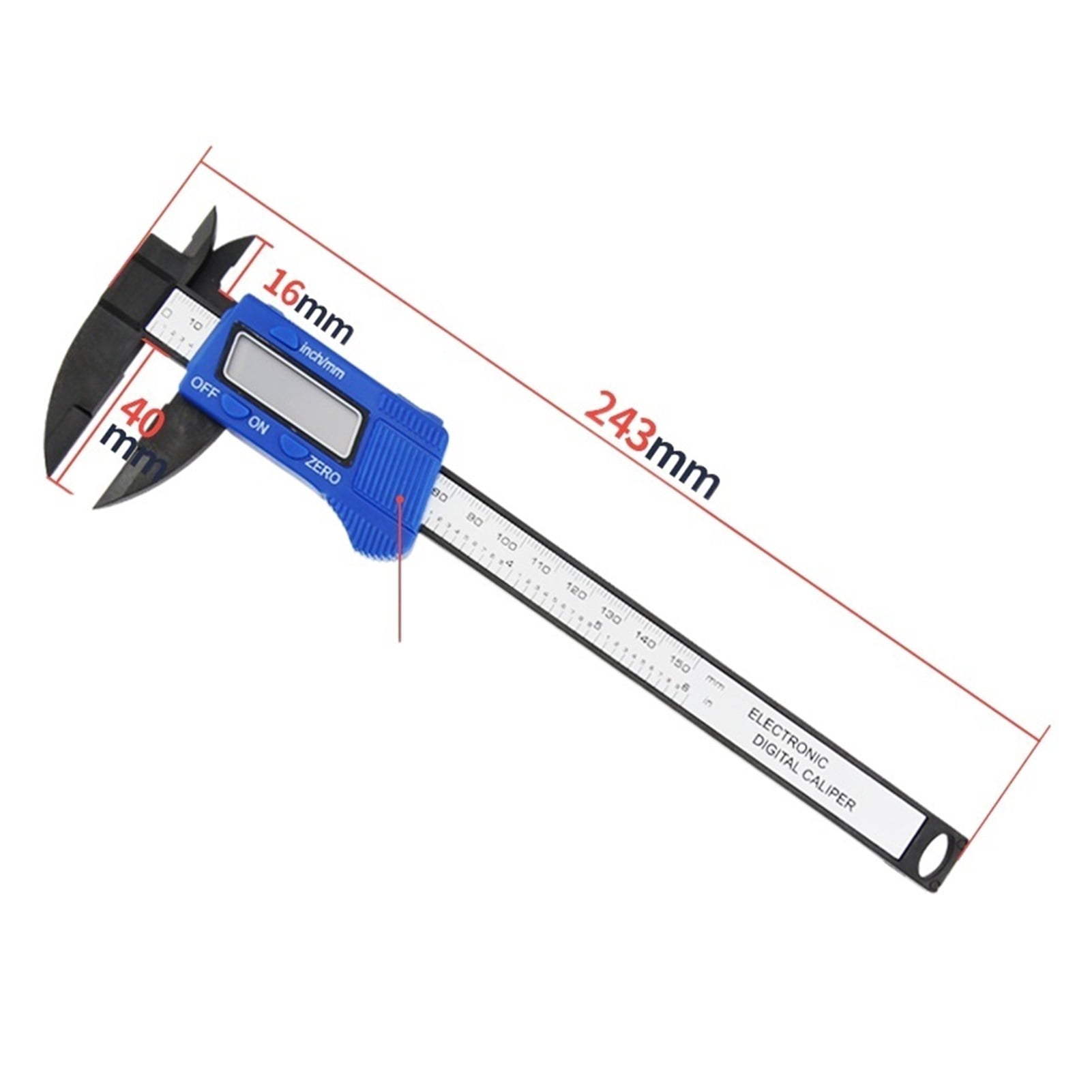 Digital Caliper Big Screen Electronic Vernier Calipers Plastic ...