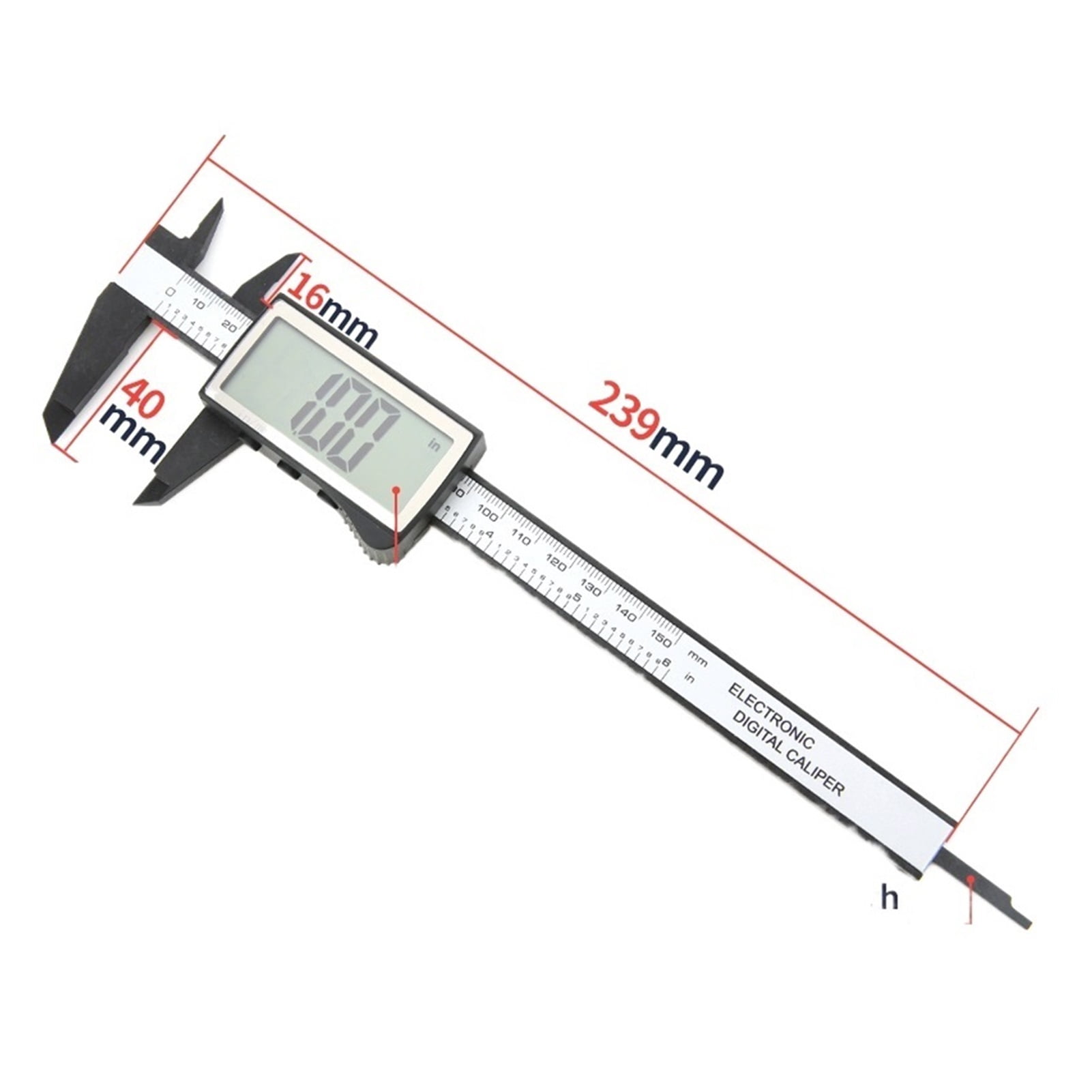 Digital Caliper Big Screen Electronic Vernier Calipers Plastic ...