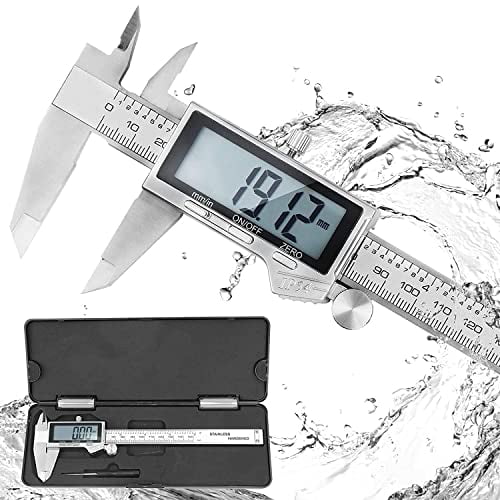 Digital Caliper, IP54 Waterproof Stainless Steel Caliper Measuring Tool ...