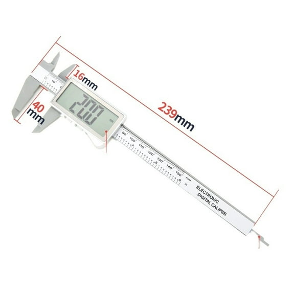 Digital Caliper Measure Carbon Fibre Vernier Calipers Plastic ...