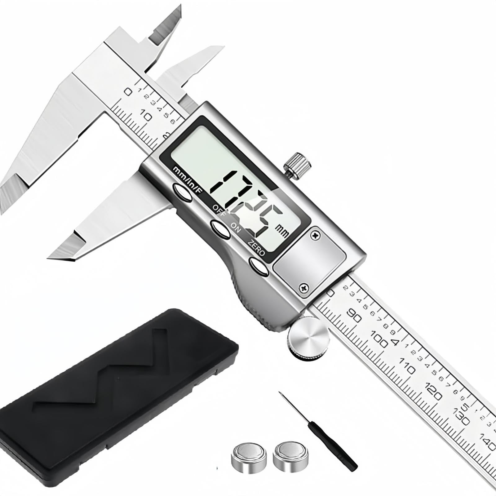 Digital Caliper Measuring Tool, Stainless Steel Vernier Caliper Digital ...