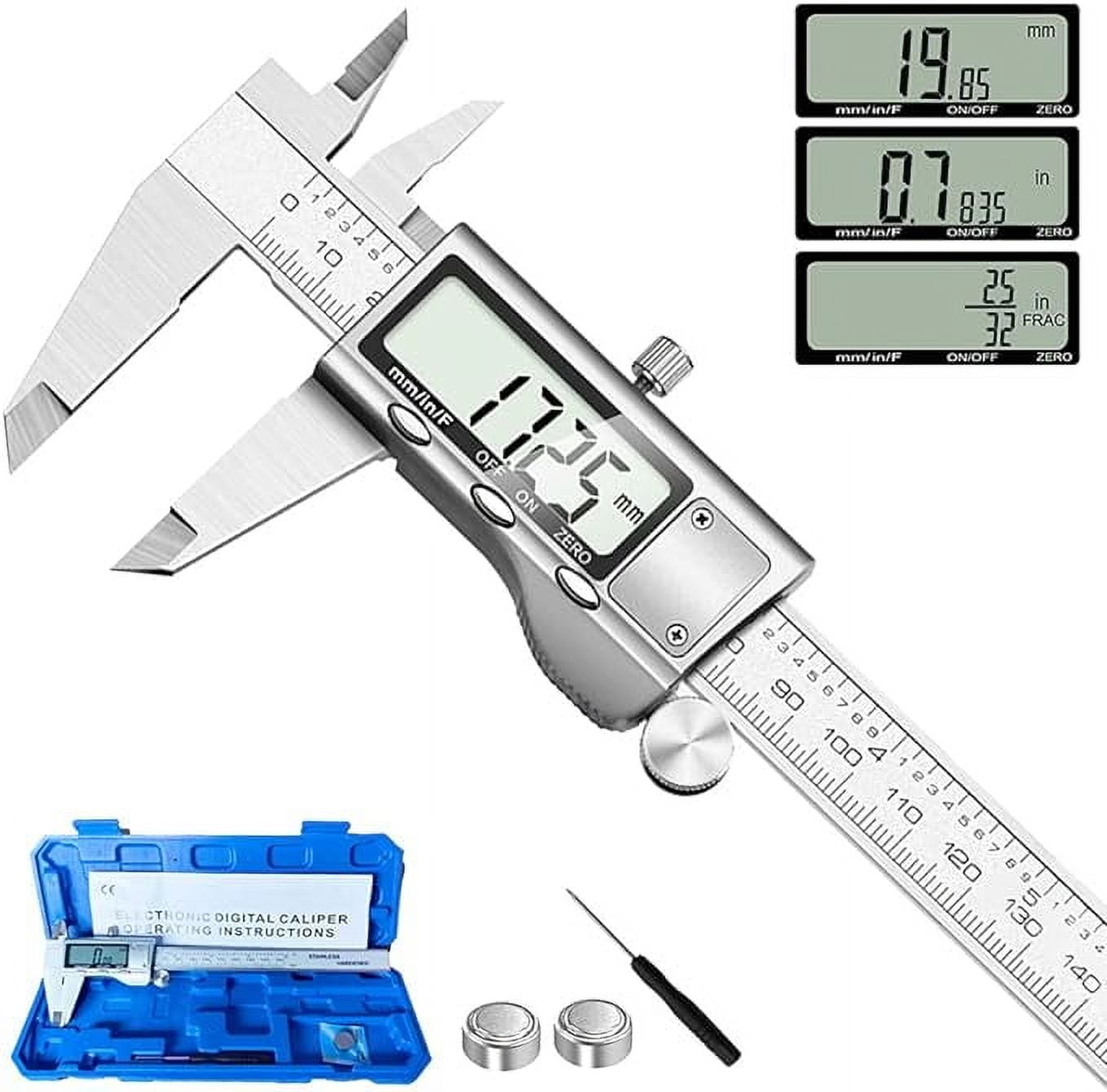 Digital Caliper Measuring Tool, Stainless Steel Vernier Caliper Digital ...