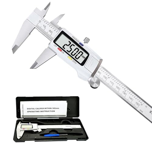 Digital Caliper, Stainless Steel Measuring Tool, Electronic Vernier ...