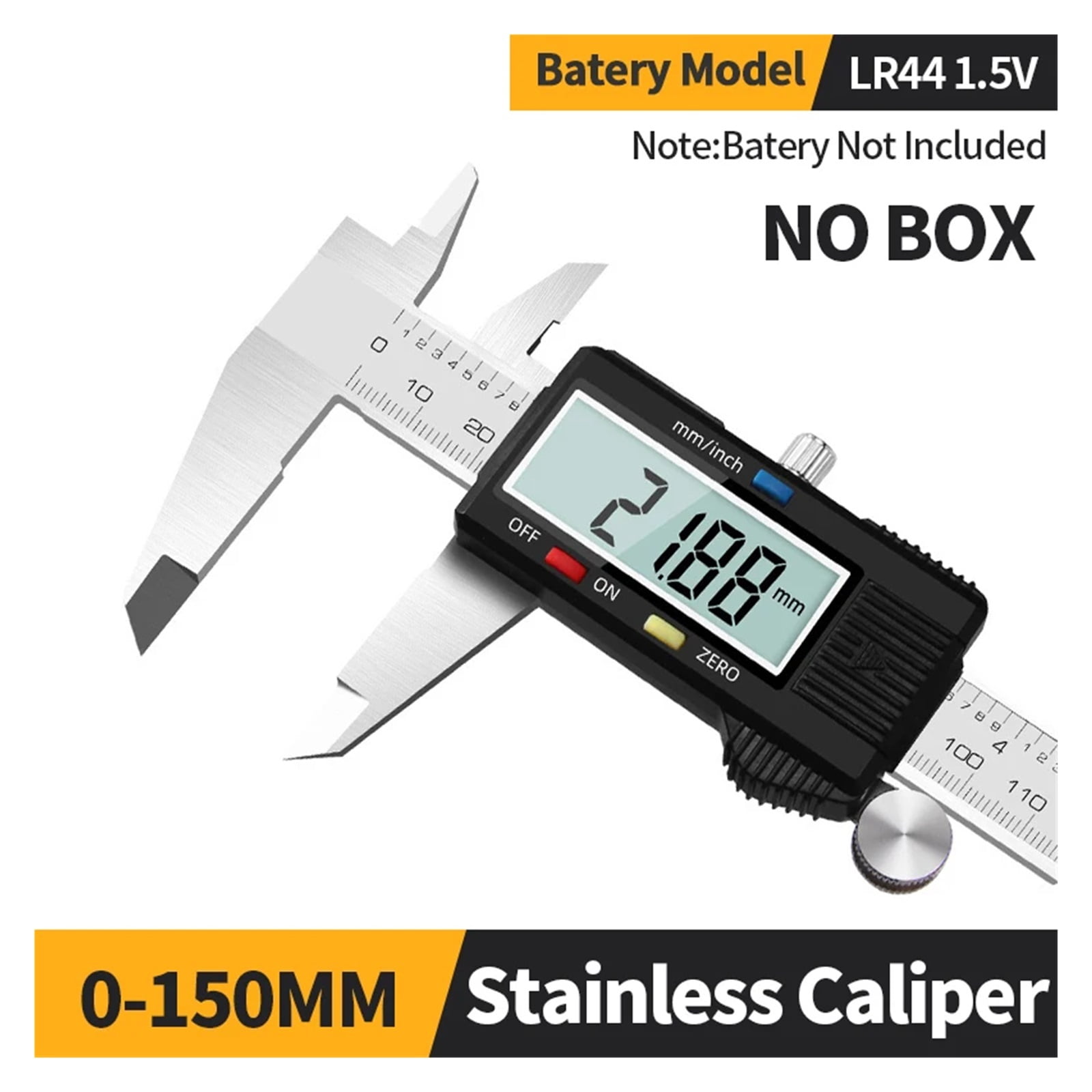 Digital Caliper Stainless Steel Metal Vernier Caliber Measuring Tools ...