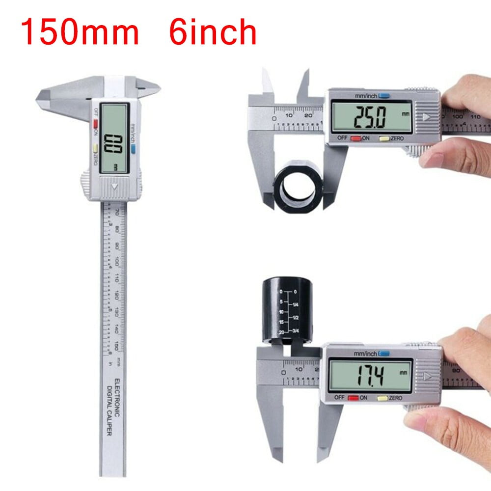 Digital Caliper Vernier Micrometer Electronic Ruler Gauge Meter 150mm 6 ...