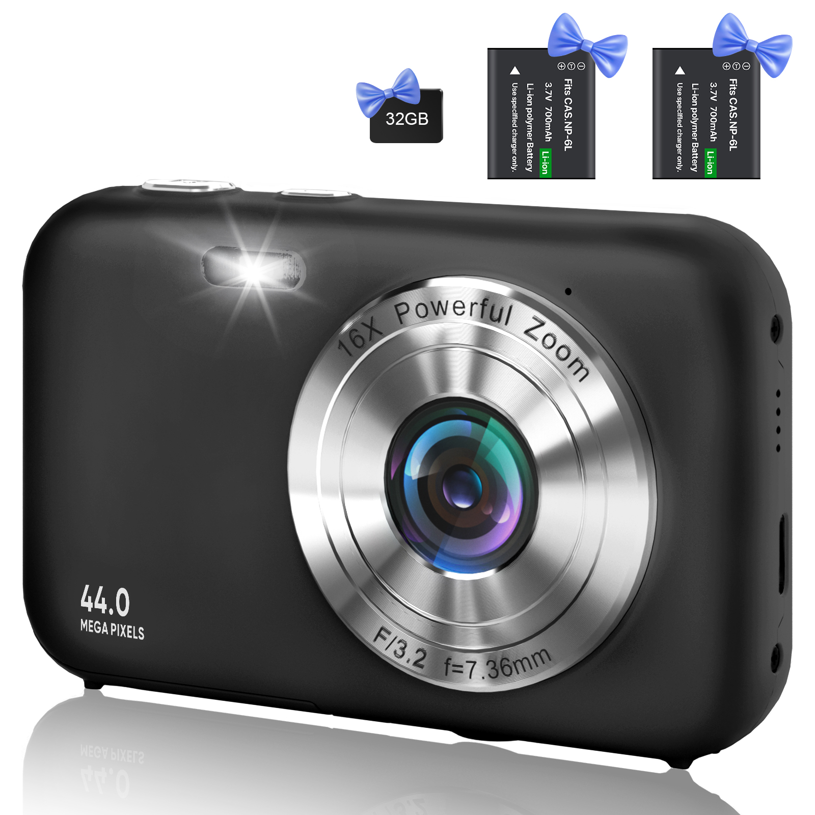 Digital Camera 1080P Kids Camera 16X Digital Zoom Portable Small Camera ...