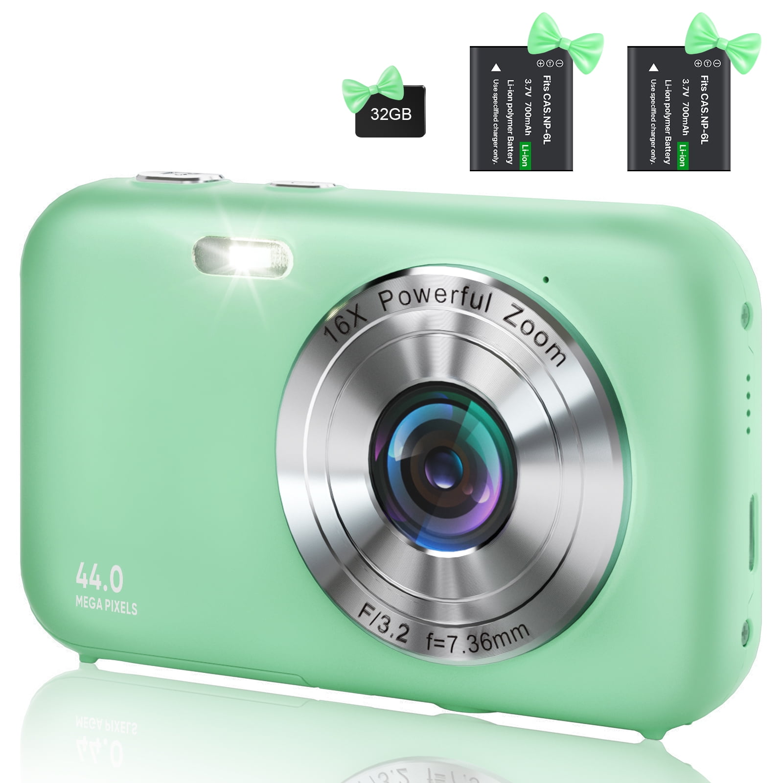 1080P Digital Mini Camera for Teens, Kids, Seniors with 16X Zoom, 32GB ...