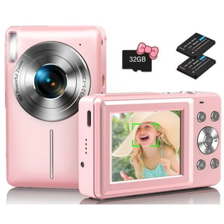 pink dslr camera