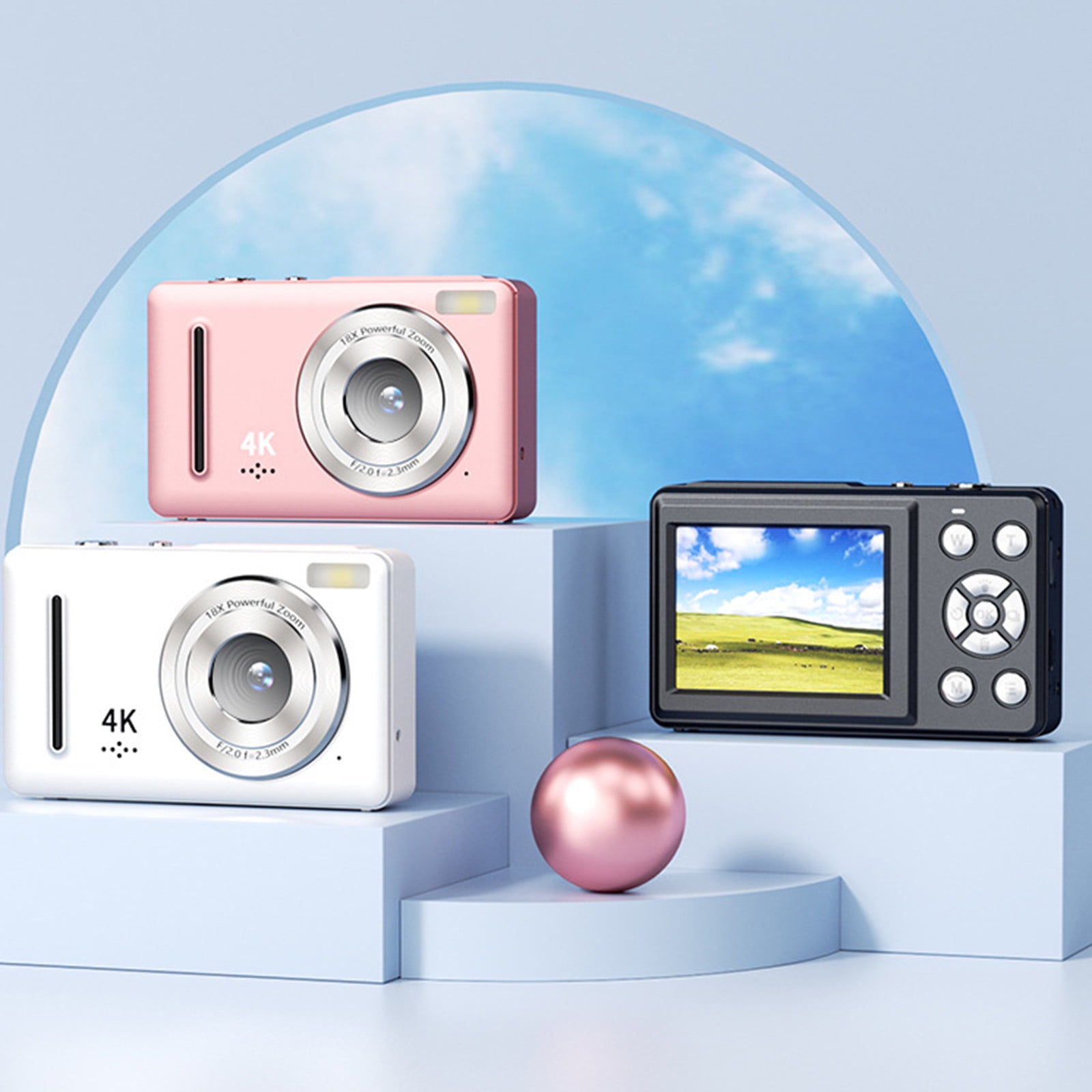 Digital Camera, 64MP, Electronic Stabilization, 18X Digital Zoom, 2.4 ...