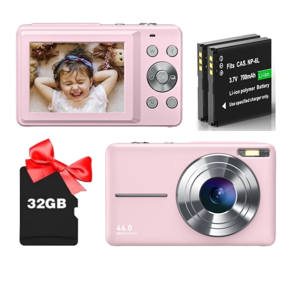 1080P Kids Digital Camera with Anti-Shake - 16X Zoom, Fill Flash, 32GB ...