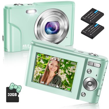 18MP Compact Digital Mini Camera, 2.7 Inch LCD, 8x Zoom, Smile Capture ...