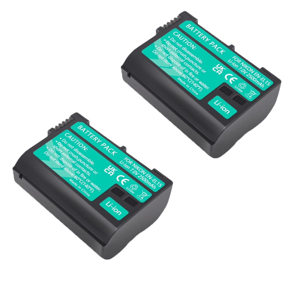 Digital Camera Battery 2 Pack EN-EL15 Camera Battery for Nikon MH-25 ...