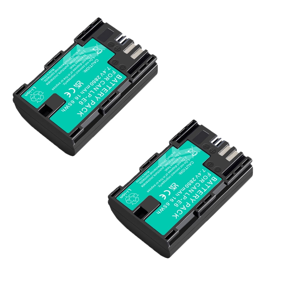 Digital Camera Battery 2 Pack LP-E6 Camera Battery for Canon EOS 5D ...