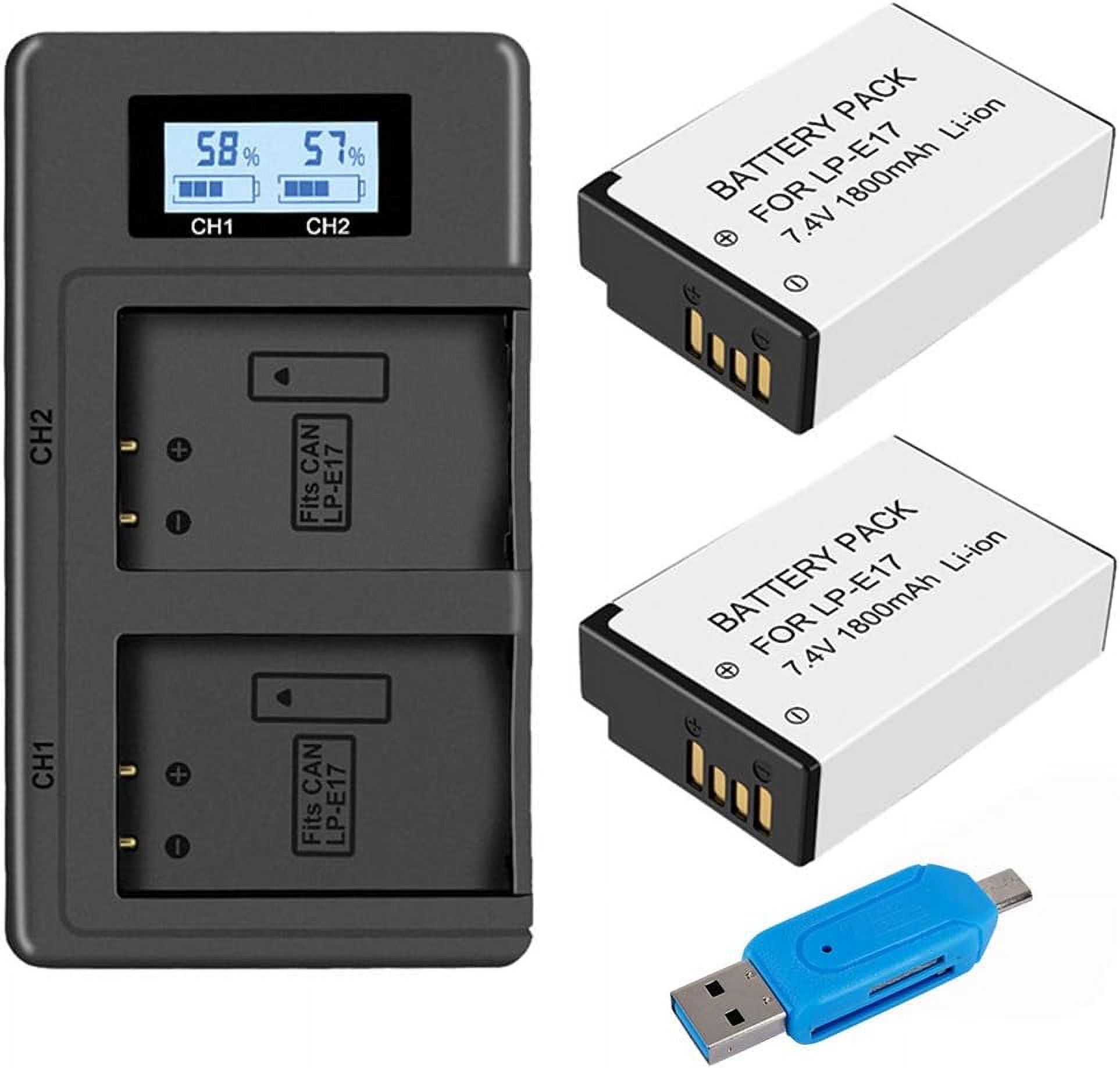 Commander LC-E17 Battery Charger for Canon EOS RP, M6, M5, M3 ...