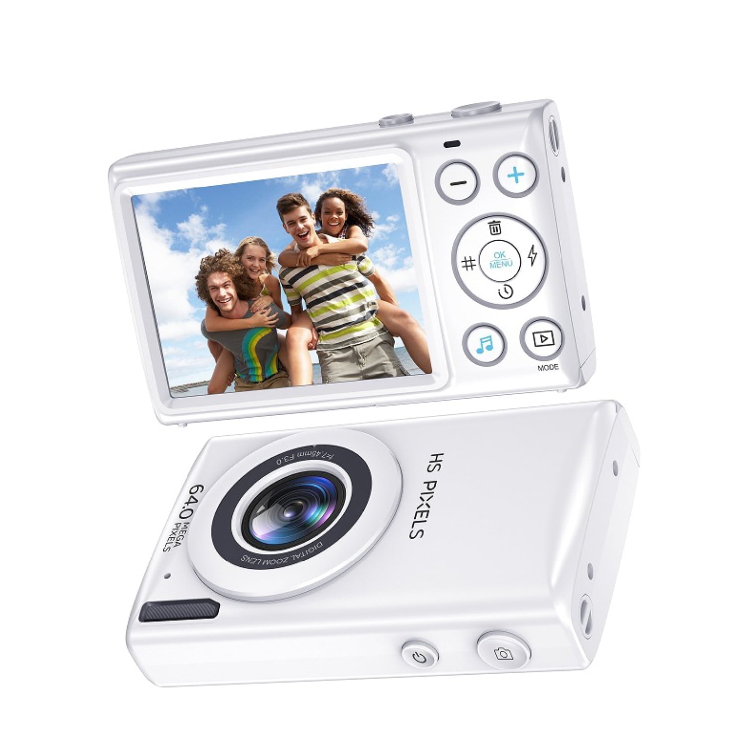 Digital Camera Card Camera Multi functional Music 64MP High Pixel 4K HD ...