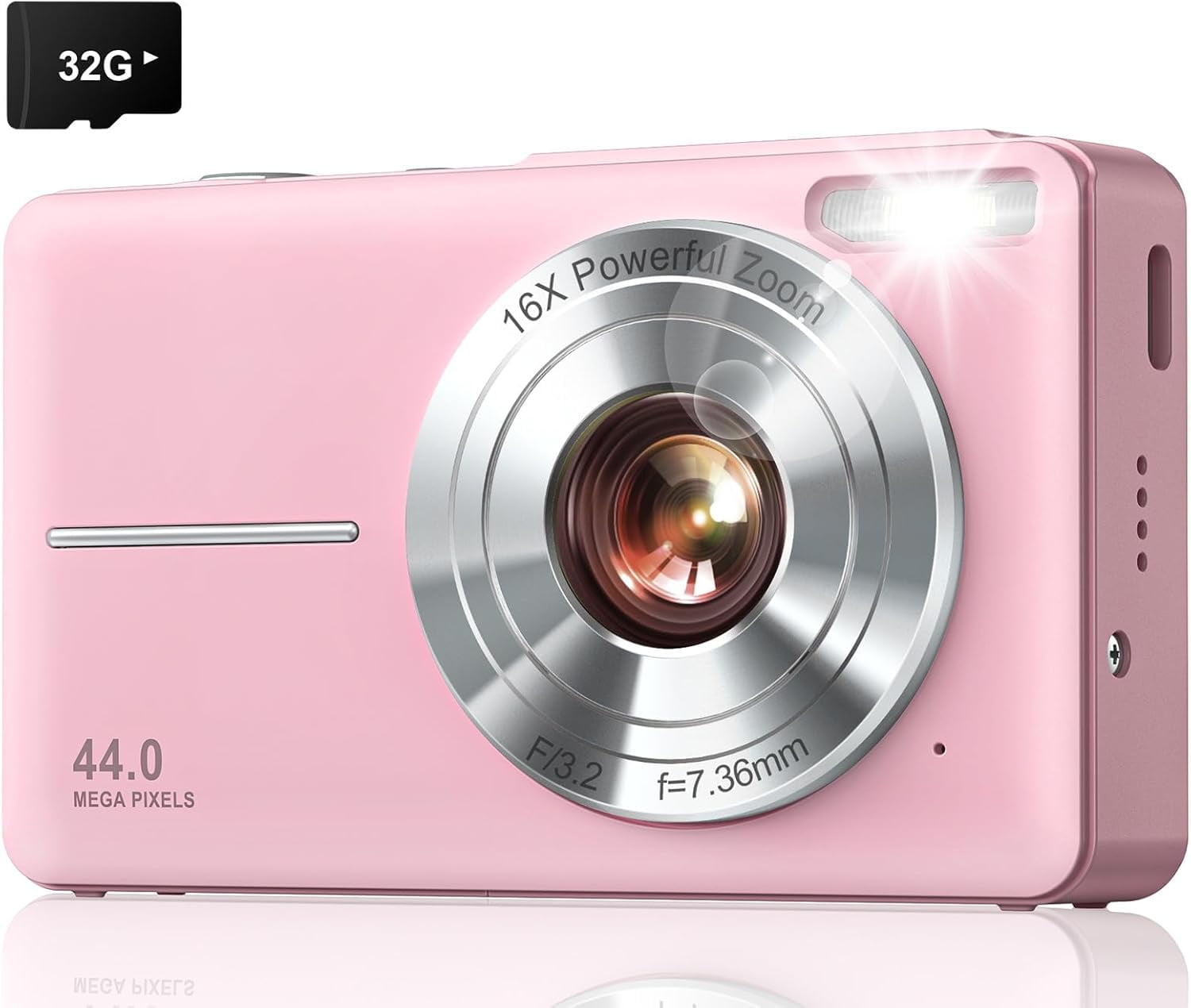 Digital Camera FHD 1080P 44MP Point & Shoot 2.4'' Portable Camera with ...