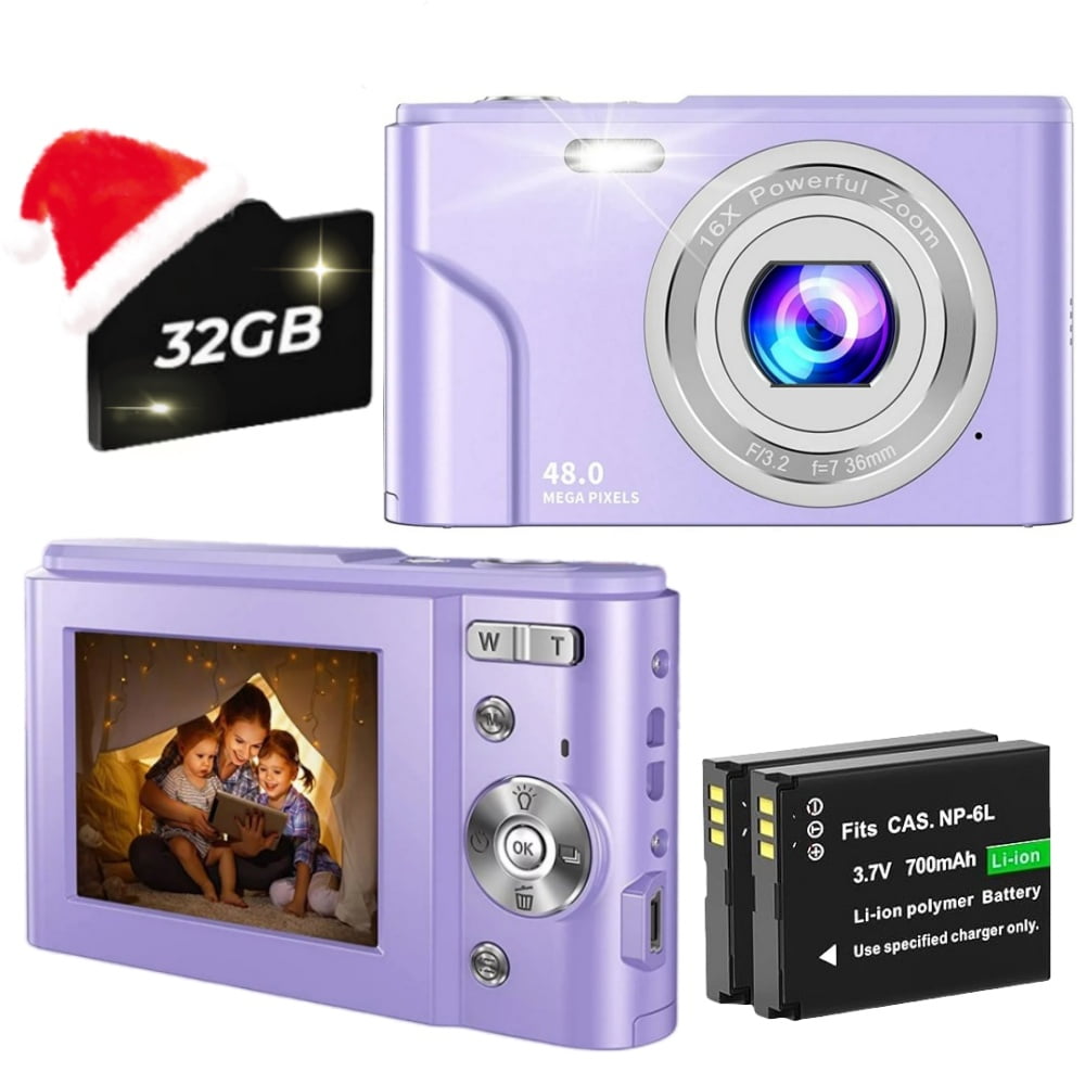 Digital Camera,FHD 1080P 48MP 16X Digital Zoom,Beginner's Camera ...