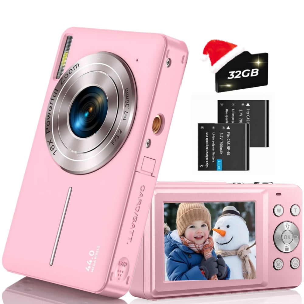 Digital Camera,FHD 1080P Kids Camera 44MP Point and Shoot Digital ...