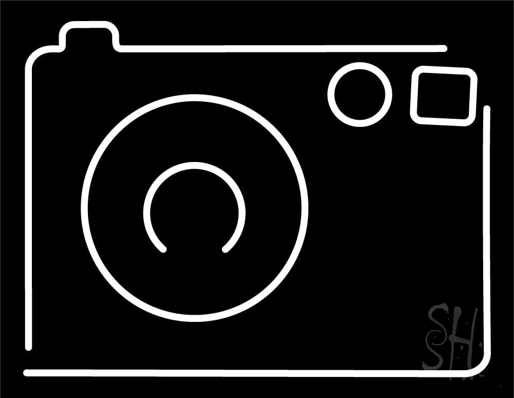 Digital Camera Logo LED Neon Sign 15 x 19 - inches, Clear Edge Cut ...