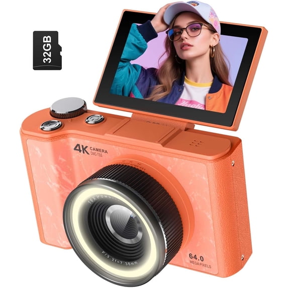 Digital Camera Teens, Digital Camera ith 32G SD Card,180?Flip Screen ...