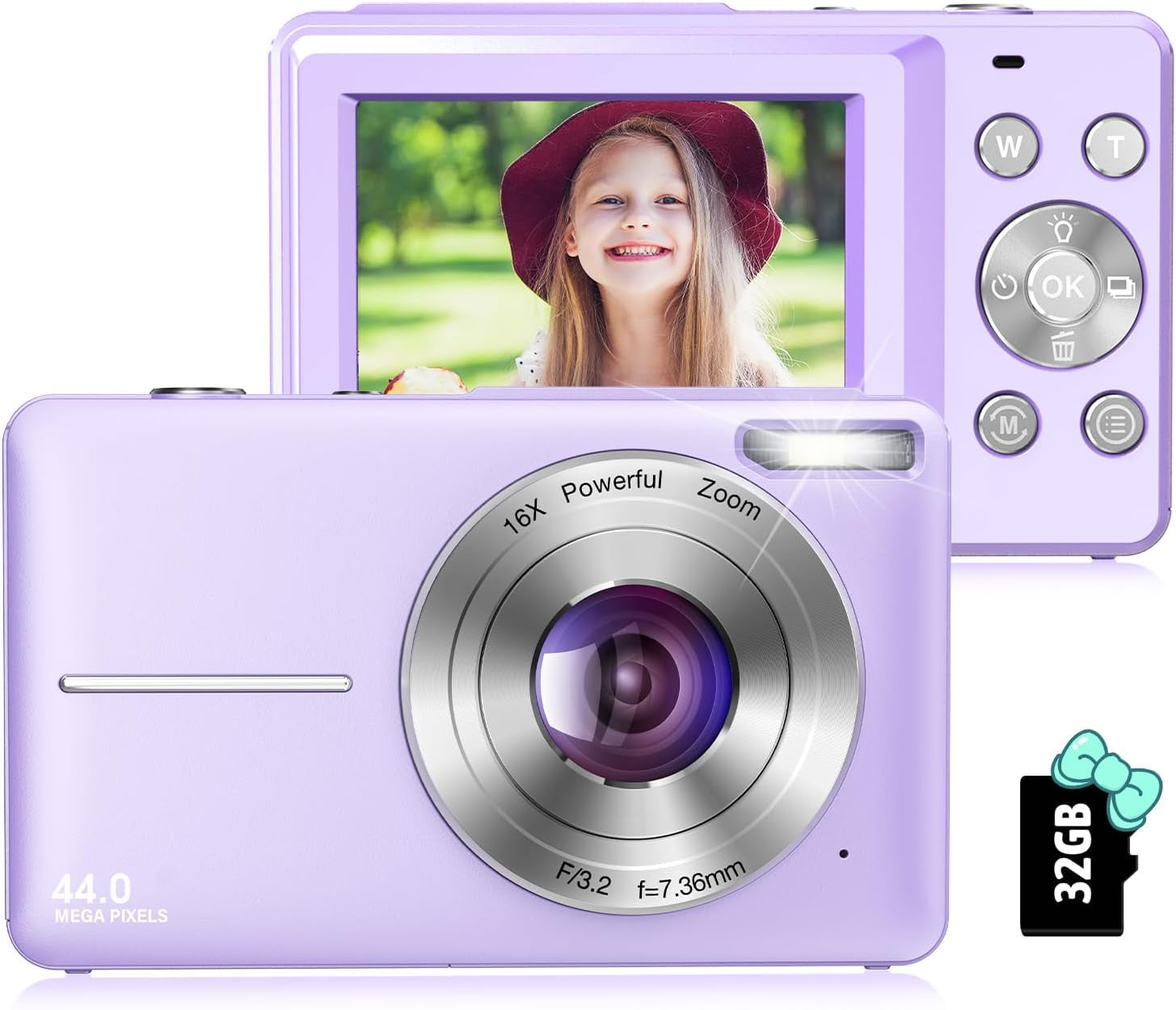 Digital Camera for Teens, FHD 1080P Digital Camera for Kids with 16X ...