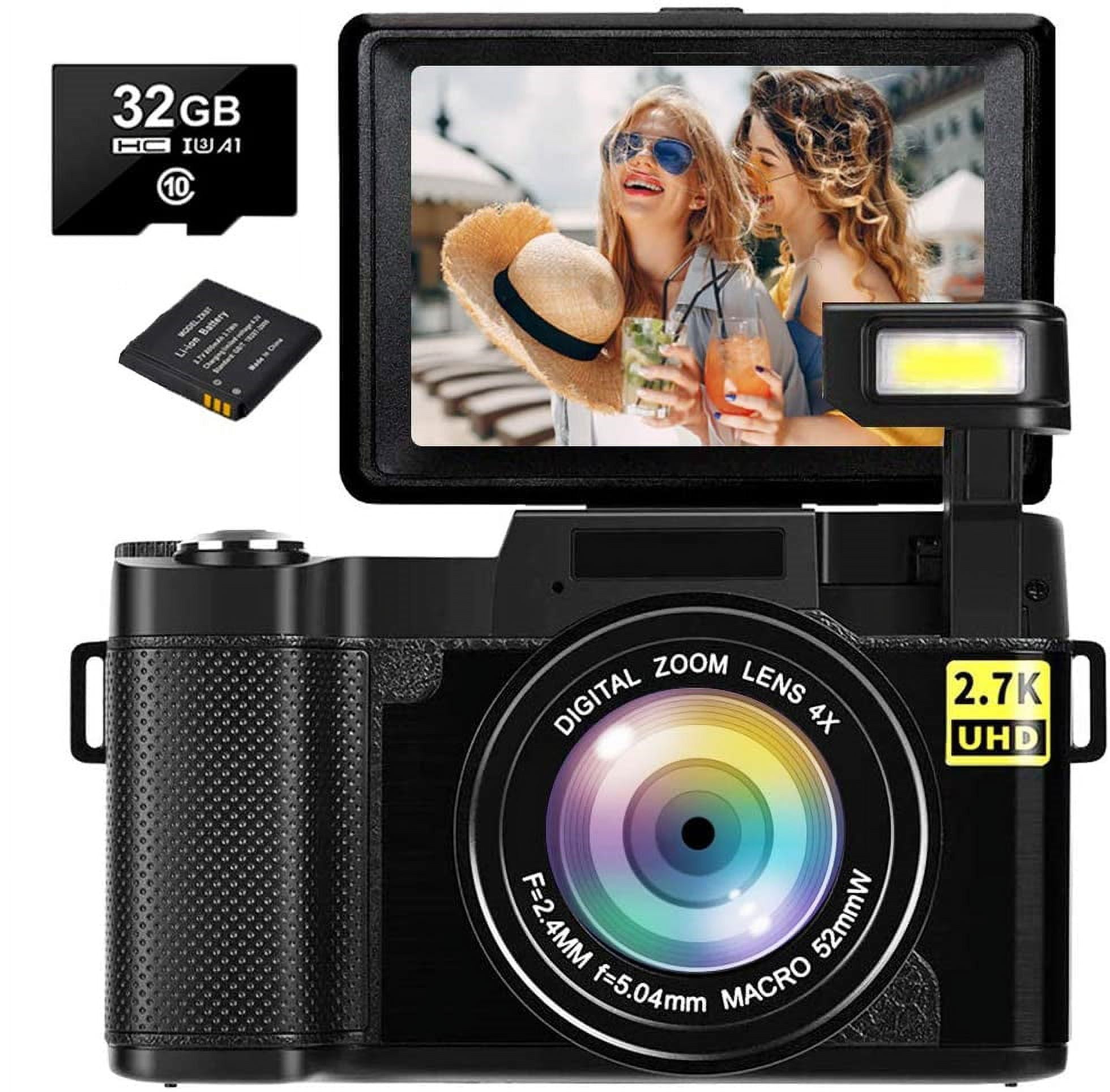 Digital Camera Vlogging Camera 2.7K 30MP Full HD Camera for YouTube 3.0 ...