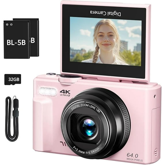 Digital Camera for Photography, Camera for with Flip Screen, Digital ...