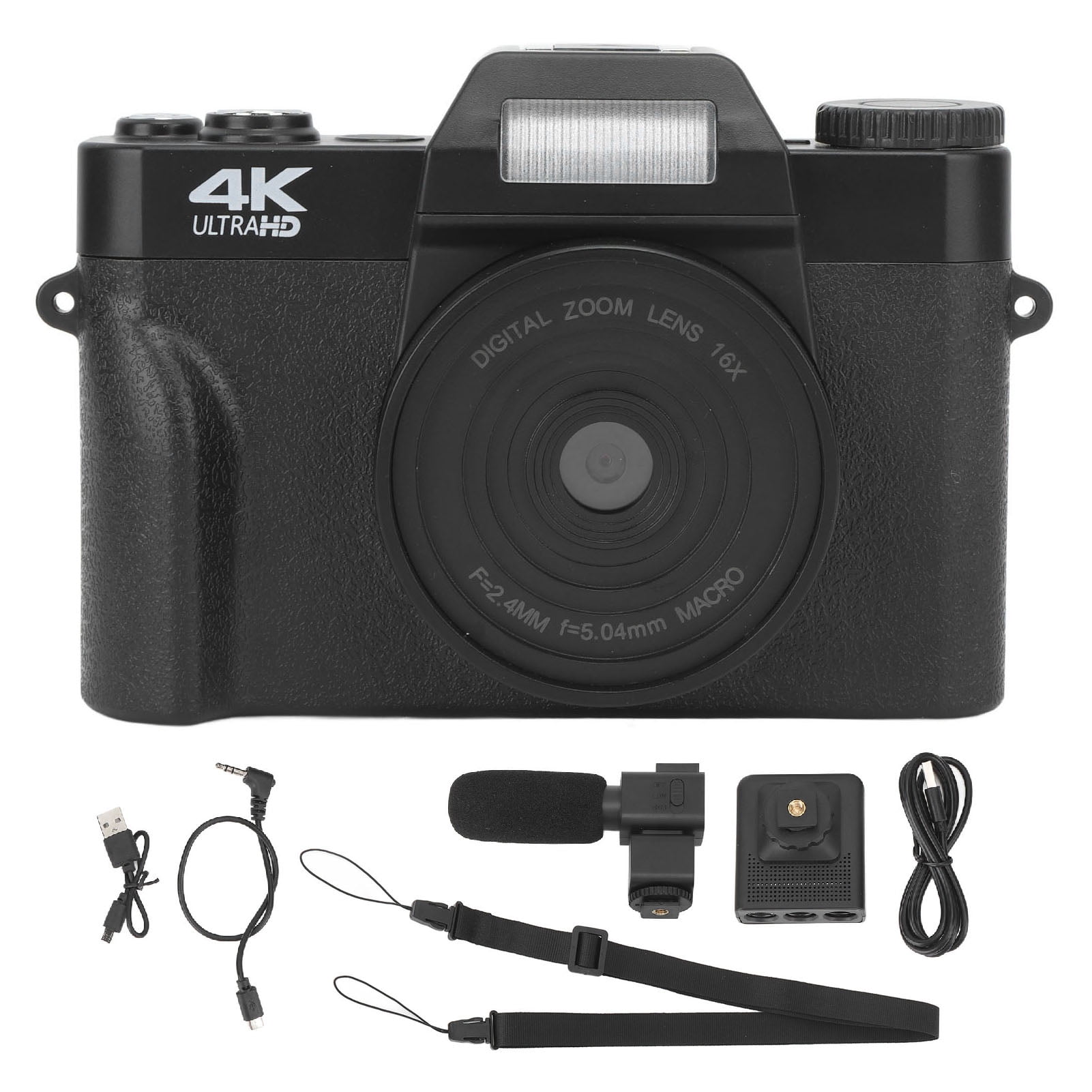 Digital Camera with Microphone Fill Light 1500mAh 3 In 16x Digital Zoom ...