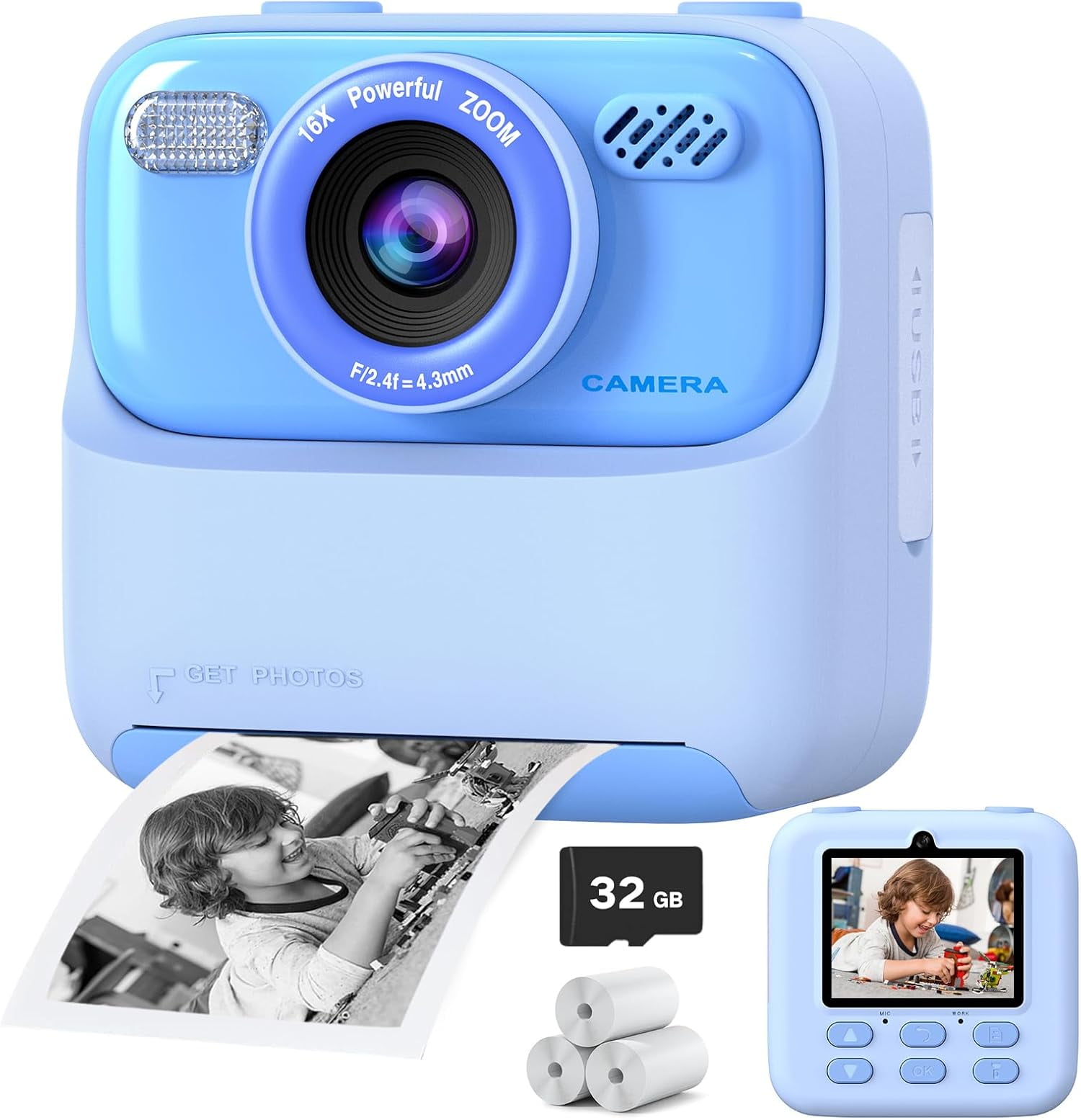 Digital Cameras for Boys and Girls, 1080P Dual-Lens Selfie Digital ...