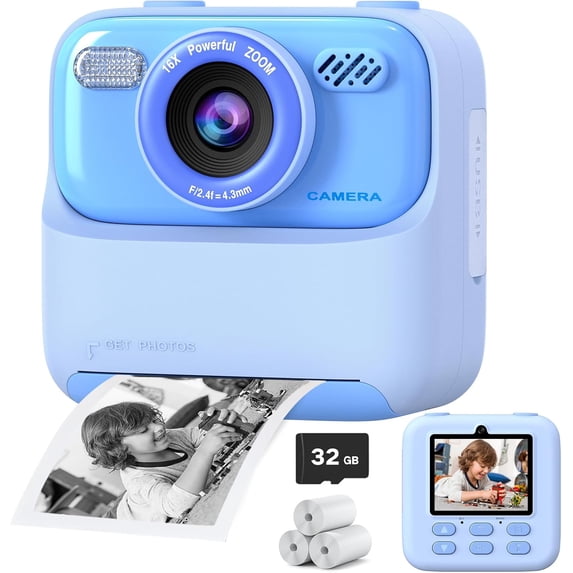 Digital Cameras for Boys and Girls, 1080P Dual-Lens Selfie Digital ...