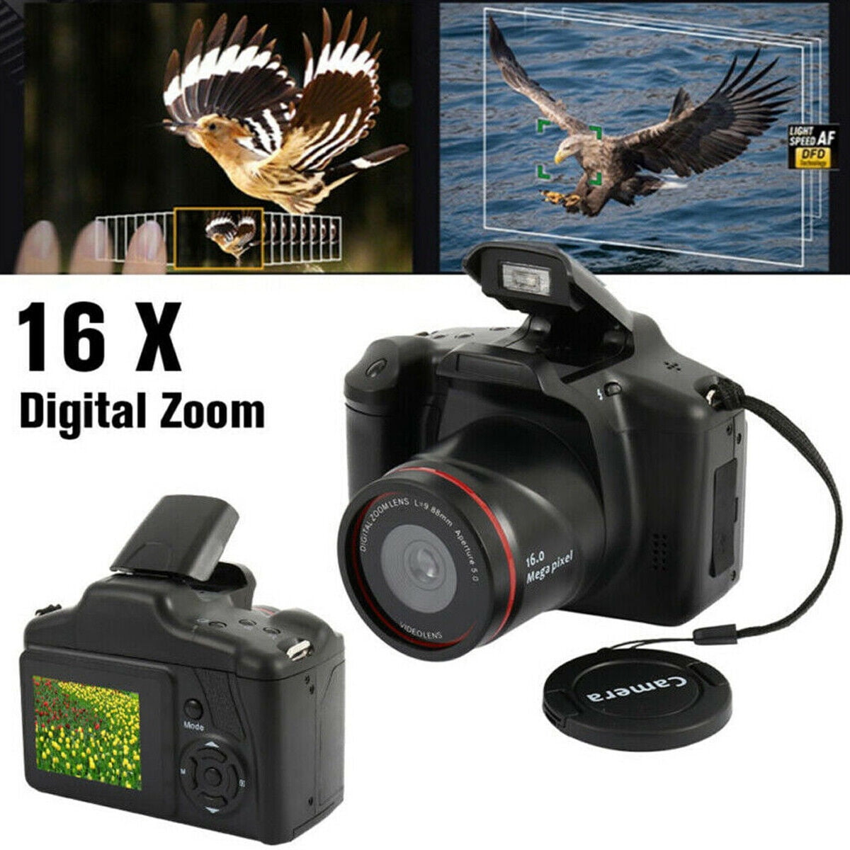 Digital Cameras for Photography, 1080P Vlogging Camera 16X Digital Zoom ...