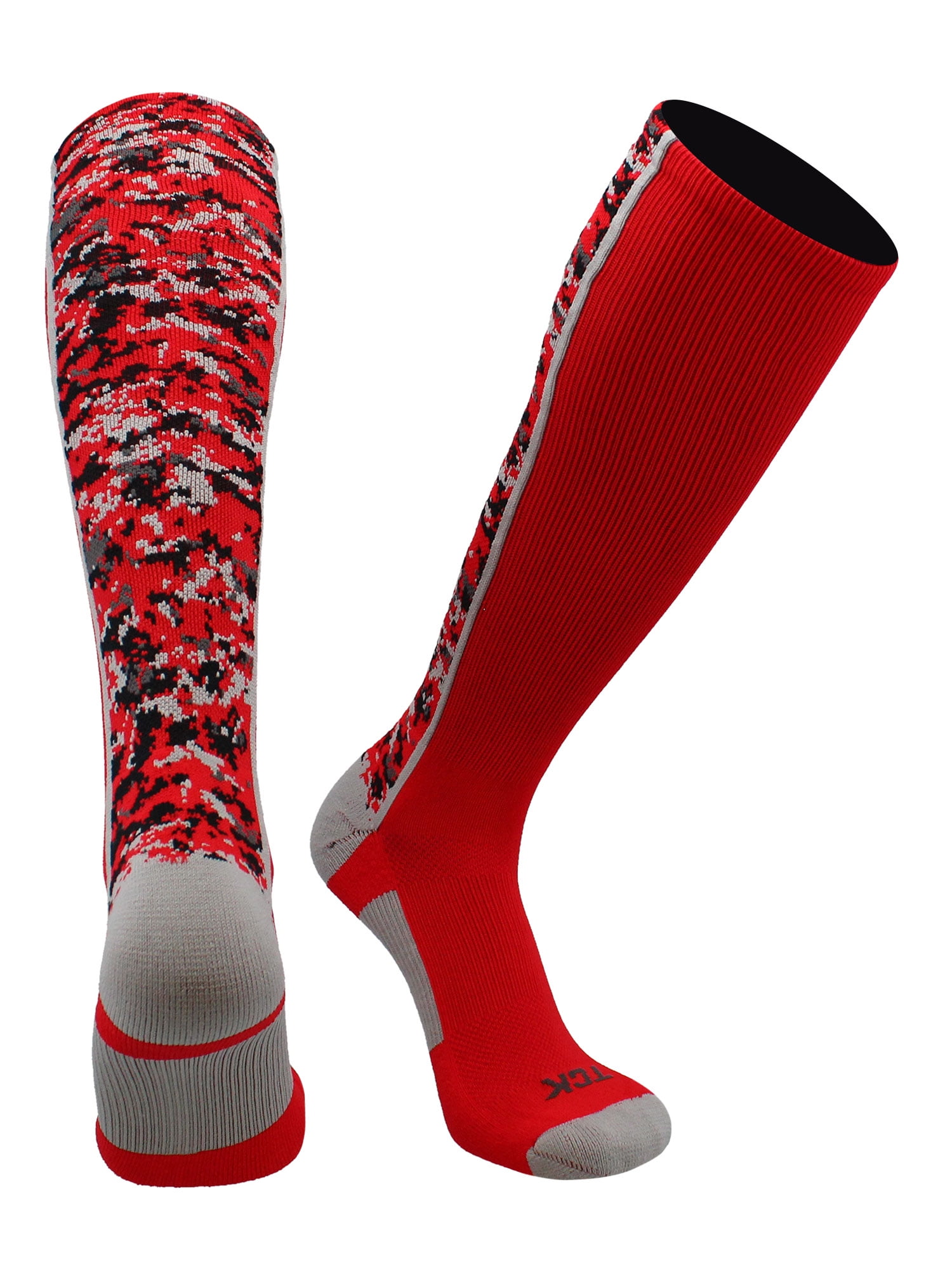 TCK Digital Camo OTC Socks for Youth & Adults - Red, Medium - Walmart.com
